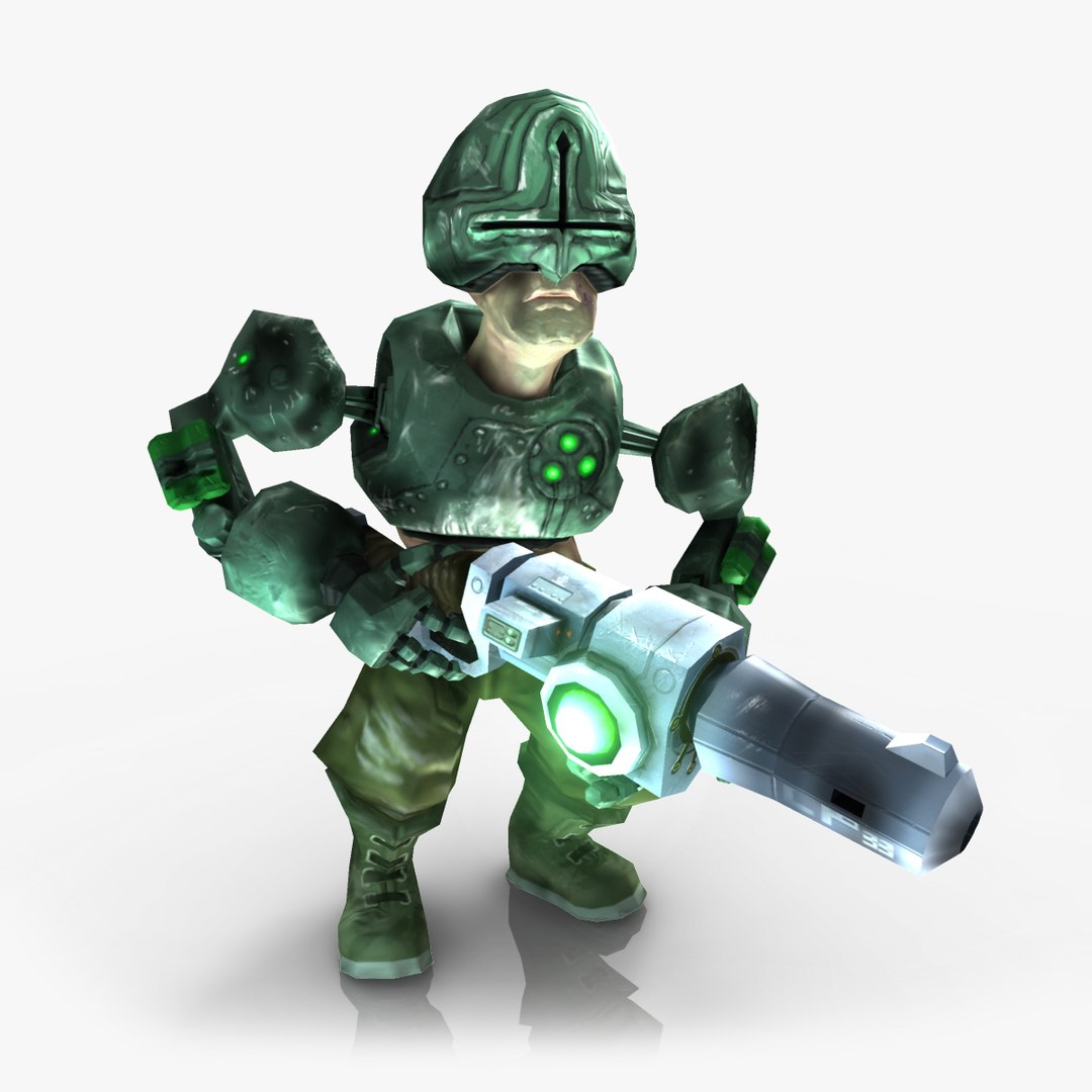 Cyborg Character Rigged Animate 3d Model