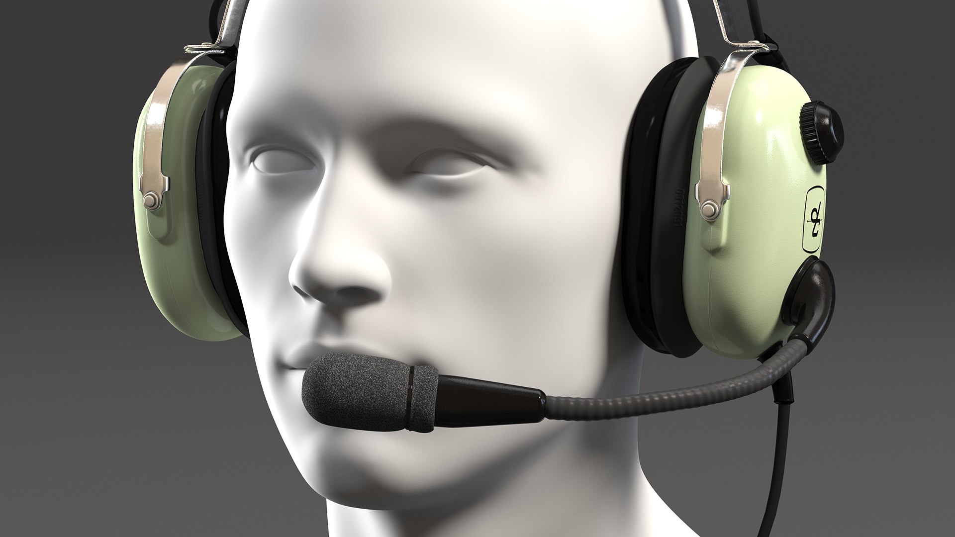 3D Aviation Headset David Clark with Mannequin - TurboSquid 1980924