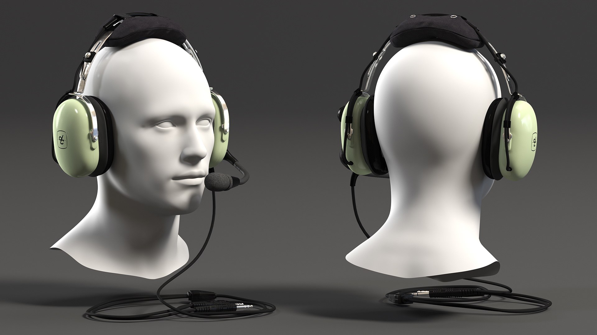 3D Aviation Headset David Clark with Mannequin - TurboSquid 1980924