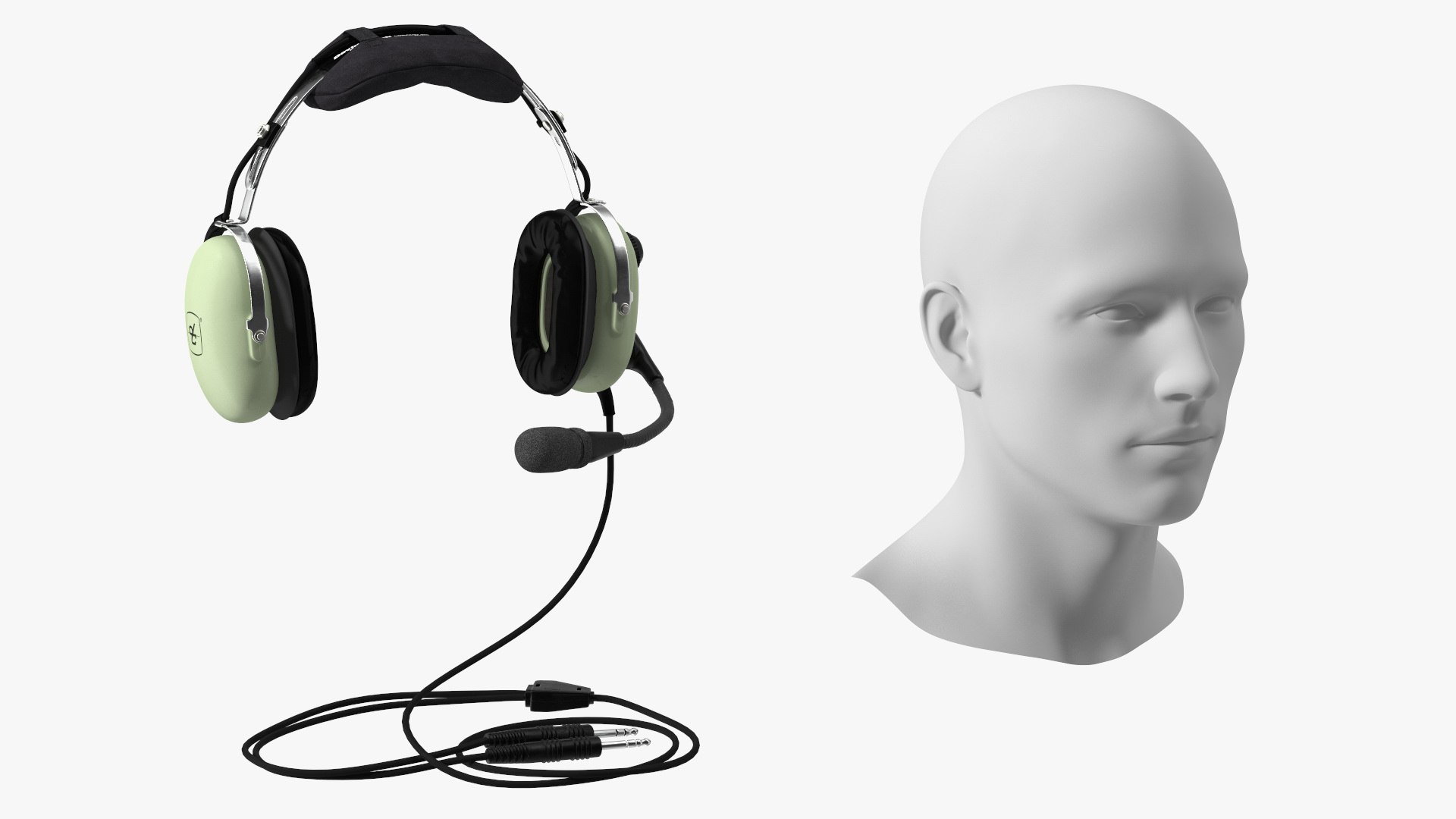3D Aviation Headset David Clark with Mannequin - TurboSquid 1980924