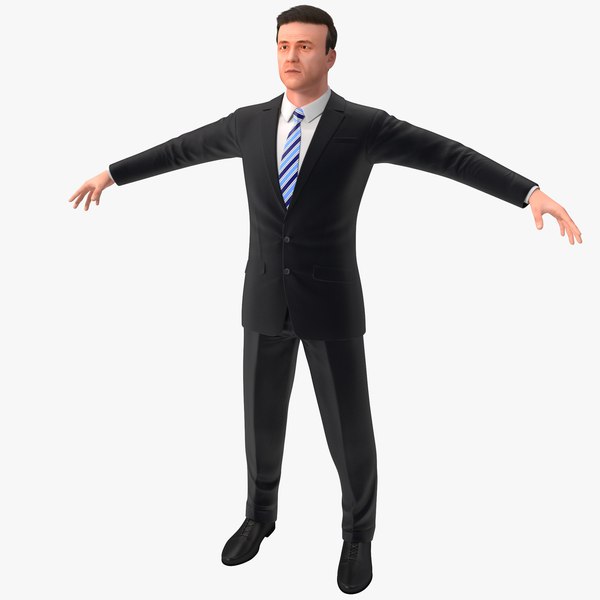 3d businessman 5 version 2 model