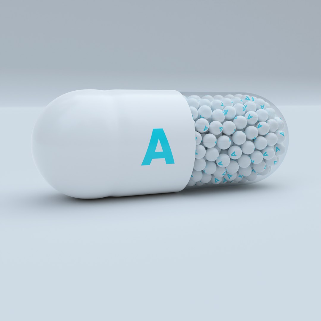 Full Capsule Pill With Vitamin Textures 3D - TurboSquid 2132530