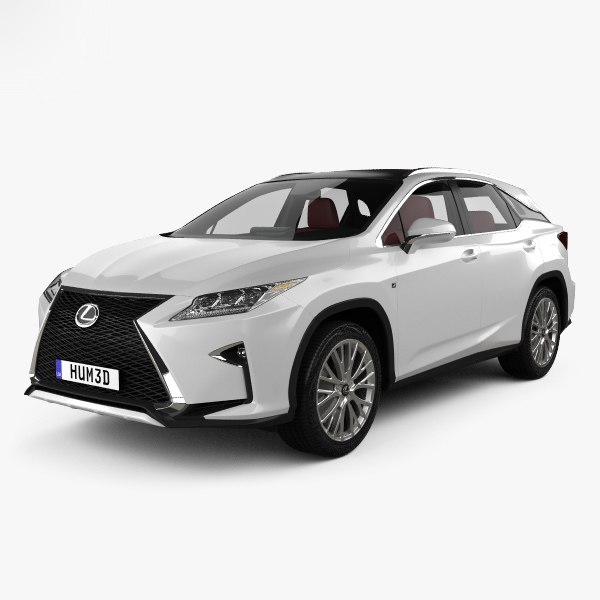 HQインテリア付きレクサスRX Fスポーツ20163Dモデル - TurboSquid 1396336
