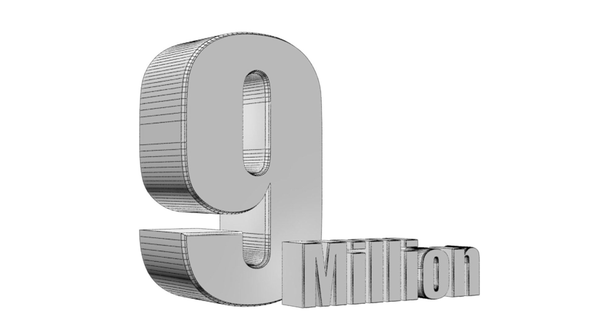 3D Million Number - TurboSquid 1816234