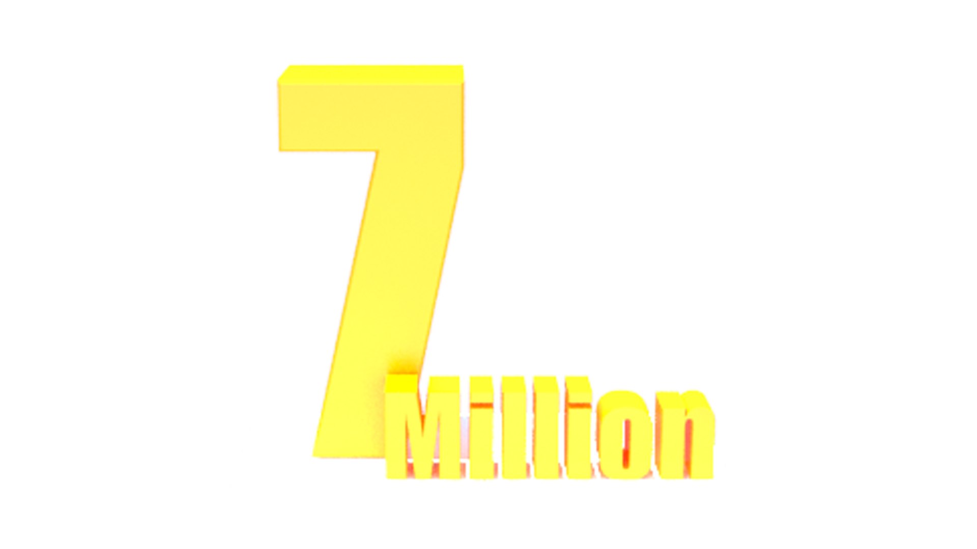 3D Million Number - TurboSquid 1816234