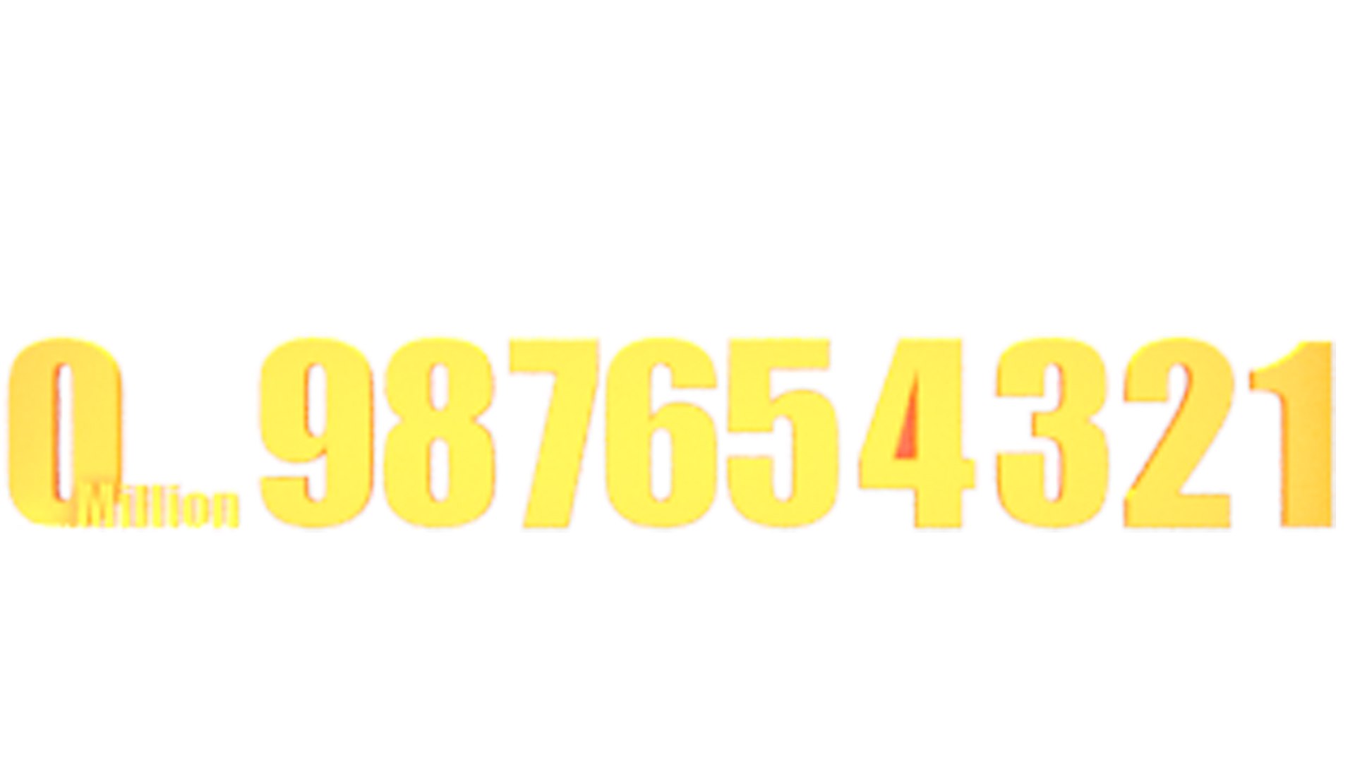 3D Million Number - TurboSquid 1816234