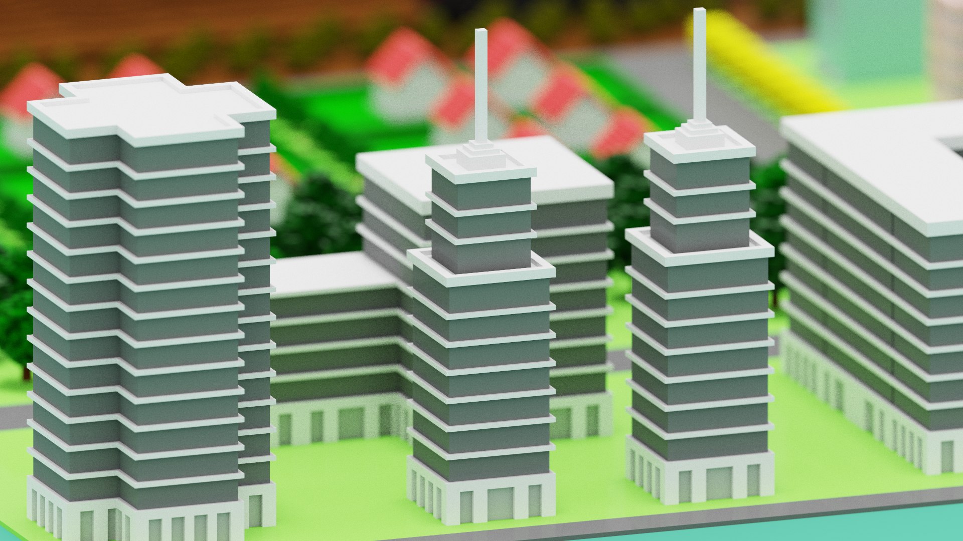 Voxel City 3D Model - TurboSquid 1975168