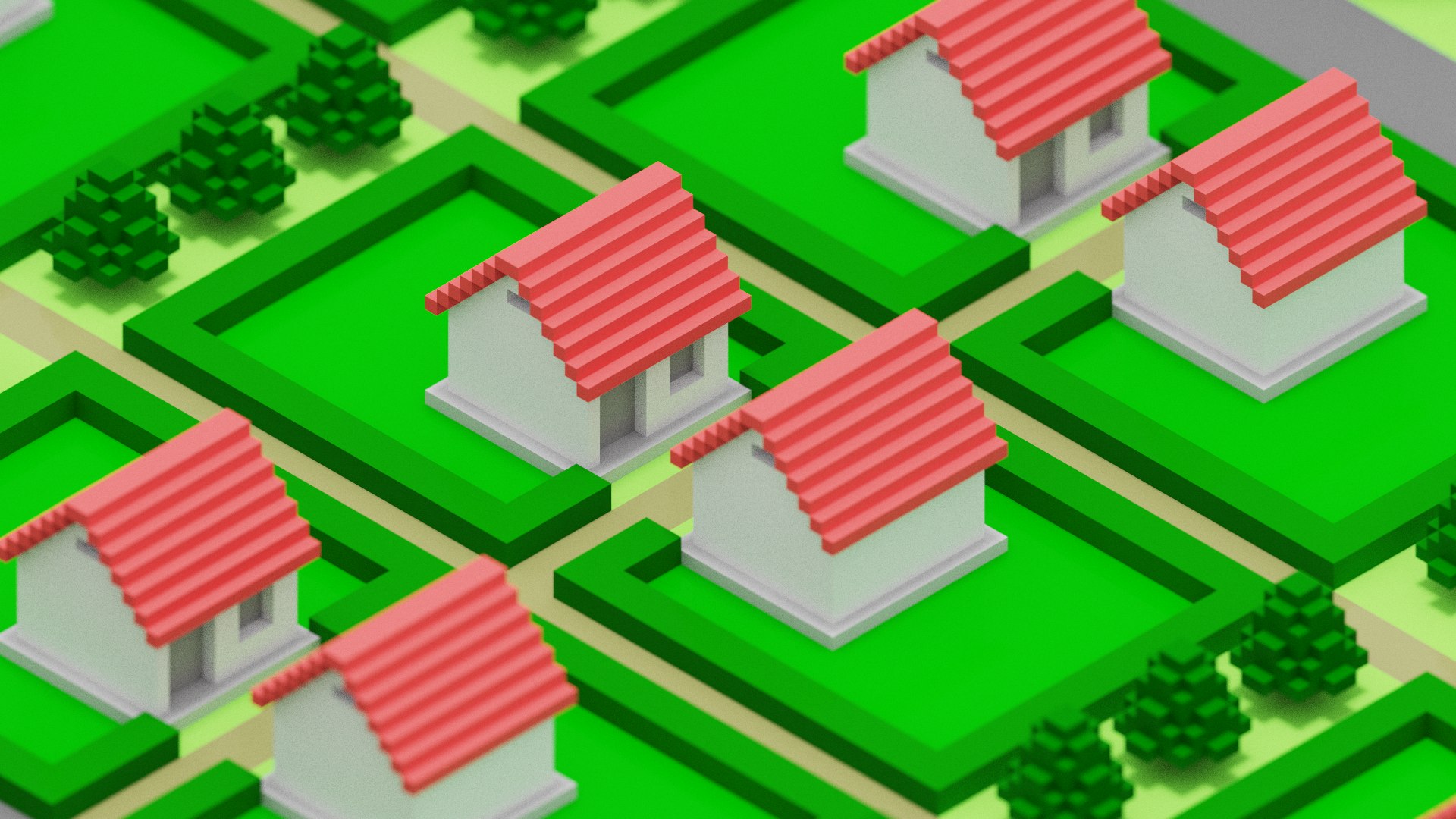 Voxel City 3D Model - TurboSquid 1975168
