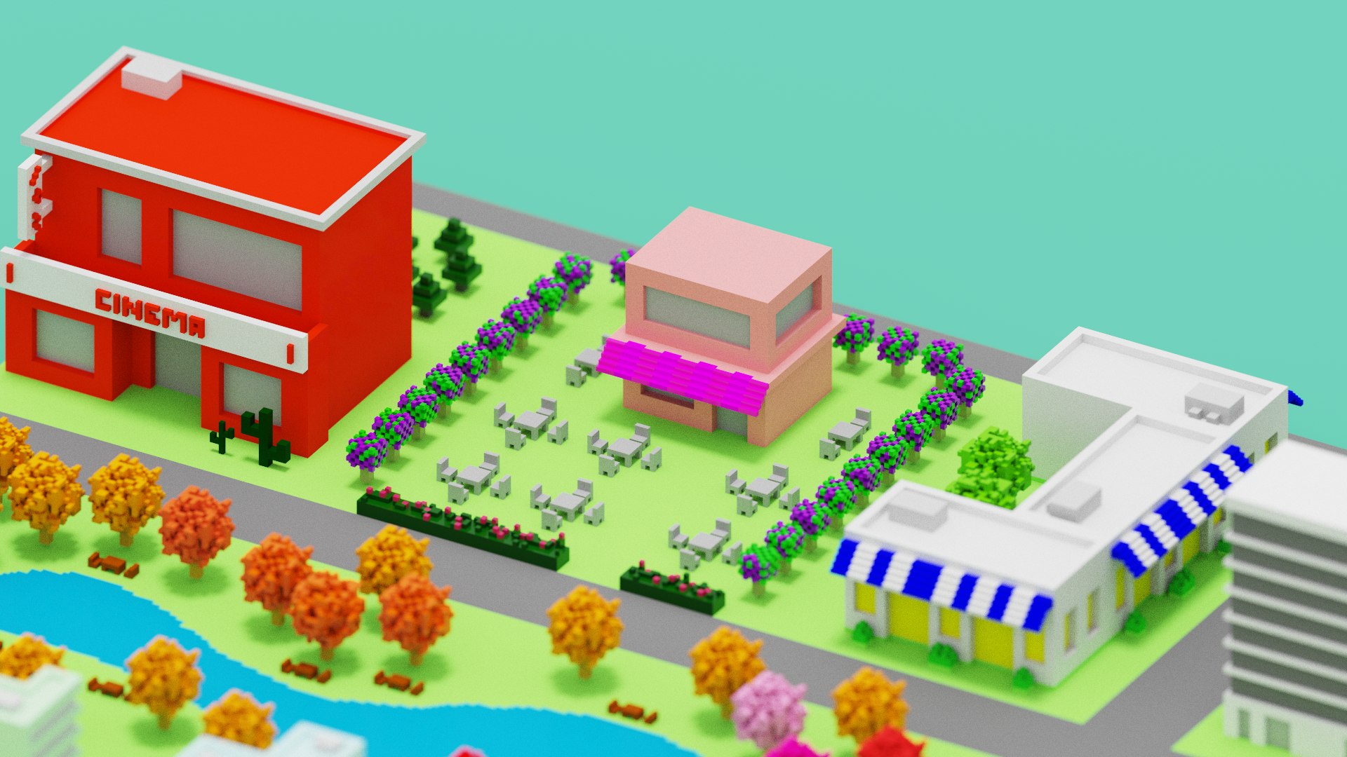 Voxel City 3D Model - TurboSquid 1975168