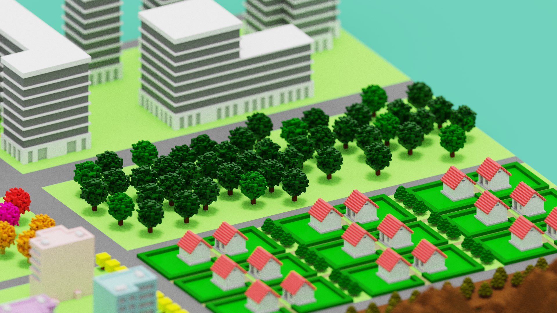 Voxel City 3D Model - TurboSquid 1975168