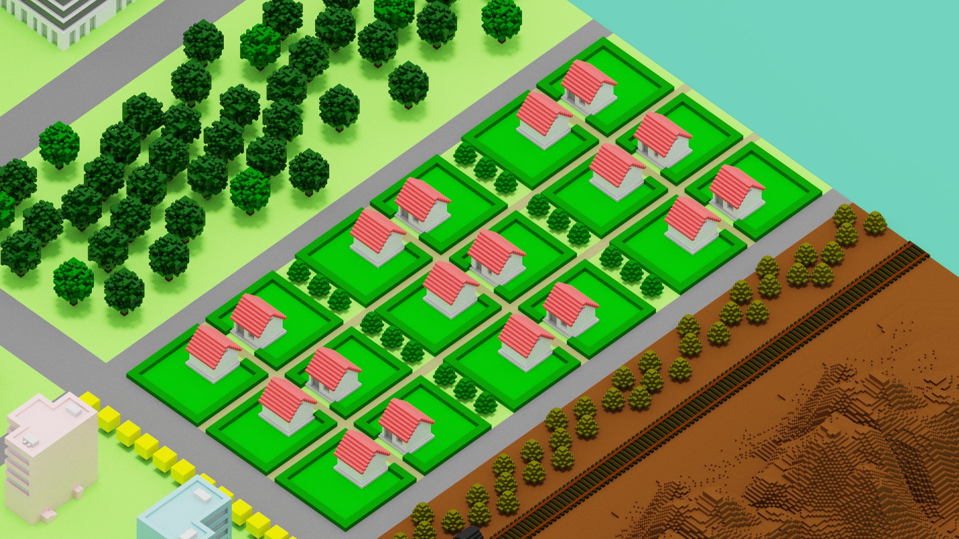 Voxel City 3D Model - TurboSquid 1975168