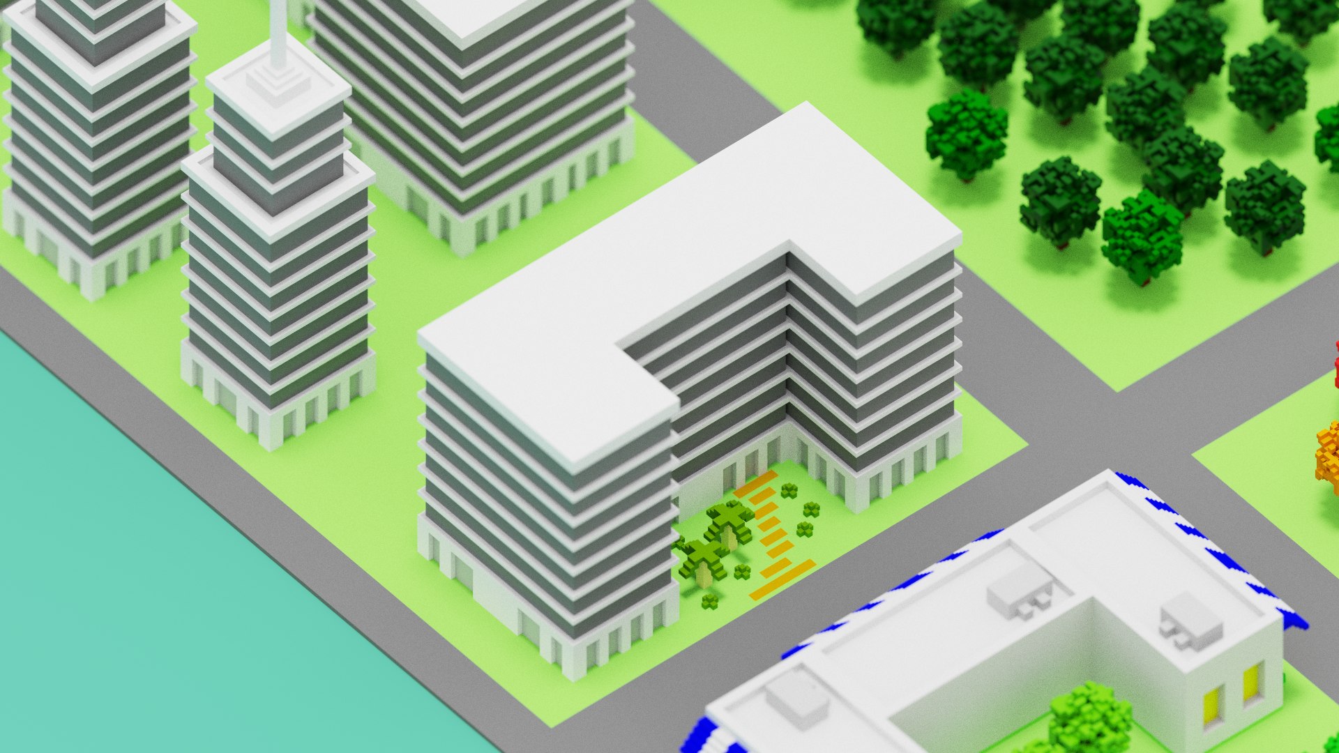 Voxel City 3D Model - TurboSquid 1975168