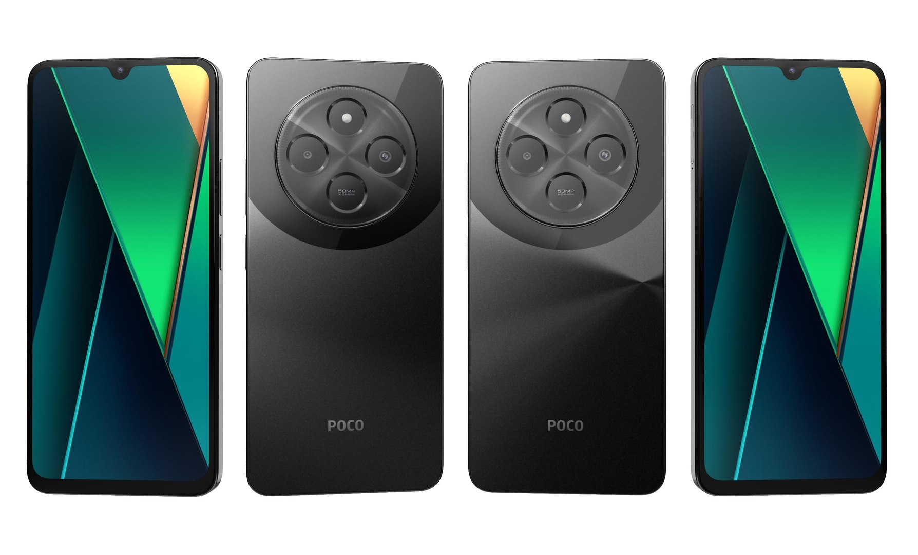 3D Model Xiaomi Poco C75 All Colors - TurboSquid 2299338