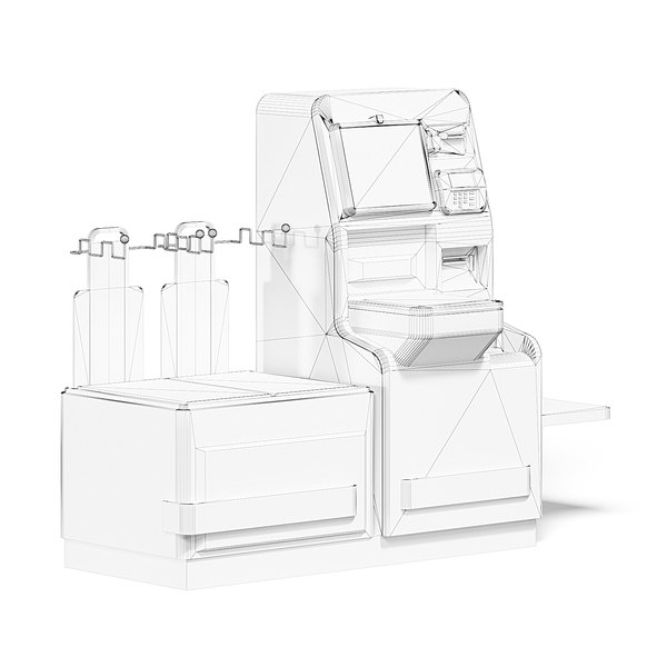 3D self service cash register - TurboSquid 1390856