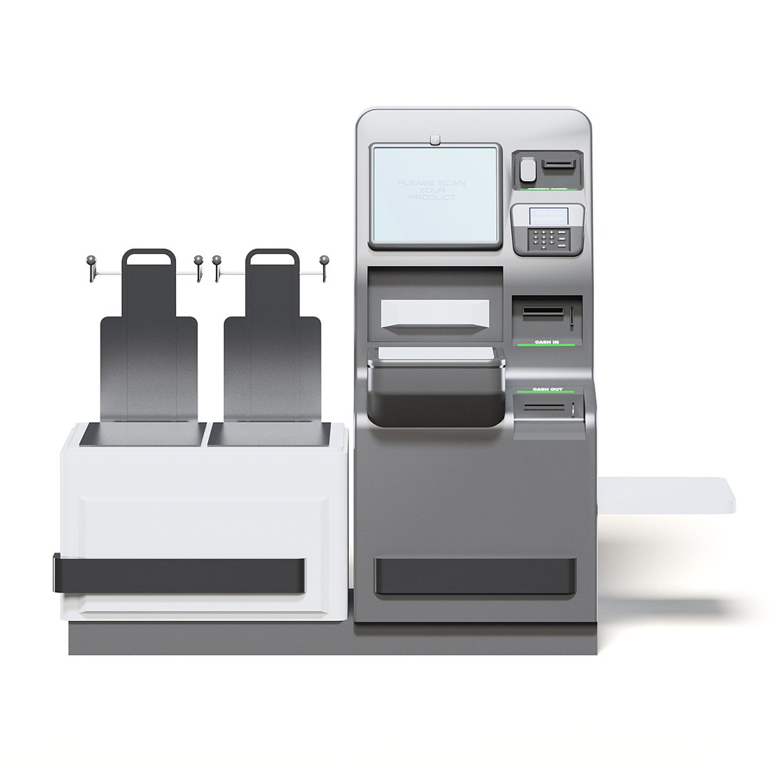 3D Self Service Cash Register - TurboSquid 1390856