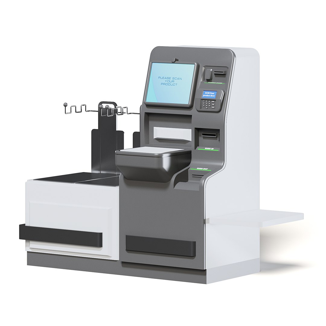 3D Self Service Cash Register - TurboSquid 1390856