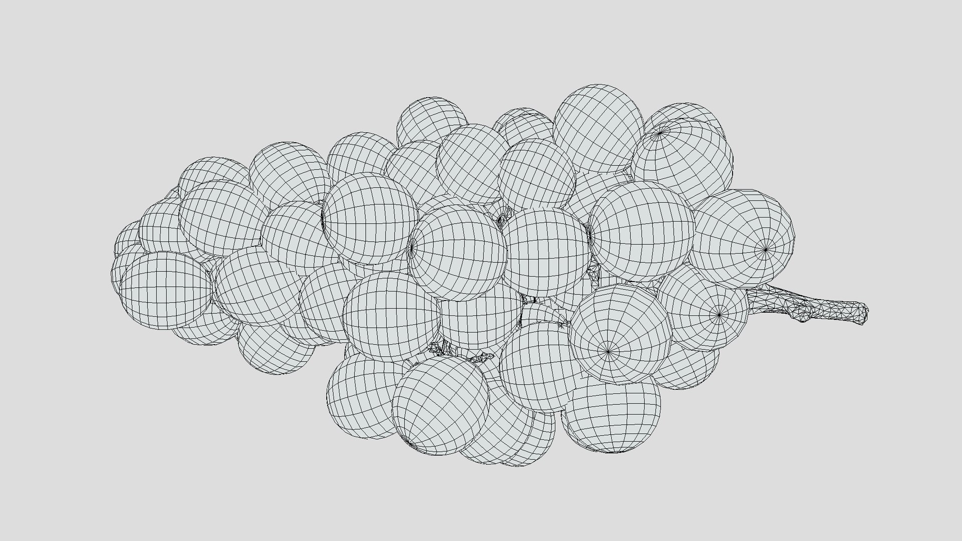 3D Green Grape Low Poly - TurboSquid 2273645