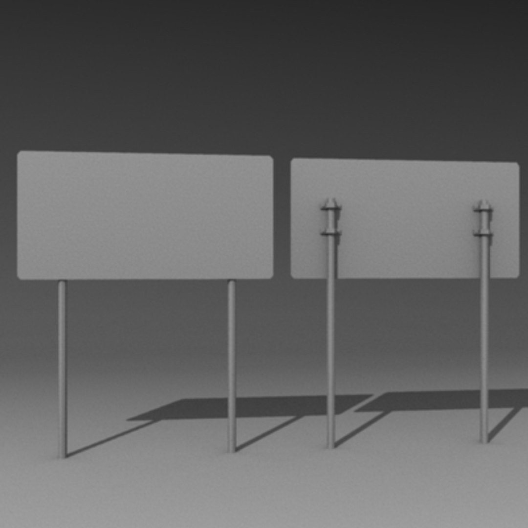 3d Road Sign Traffic Model