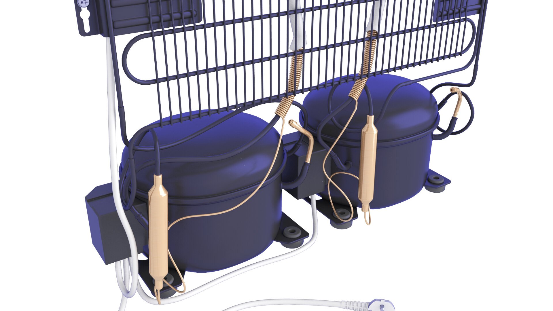 Dual Refrigerator Compressor 5 3D - TurboSquid 2097264