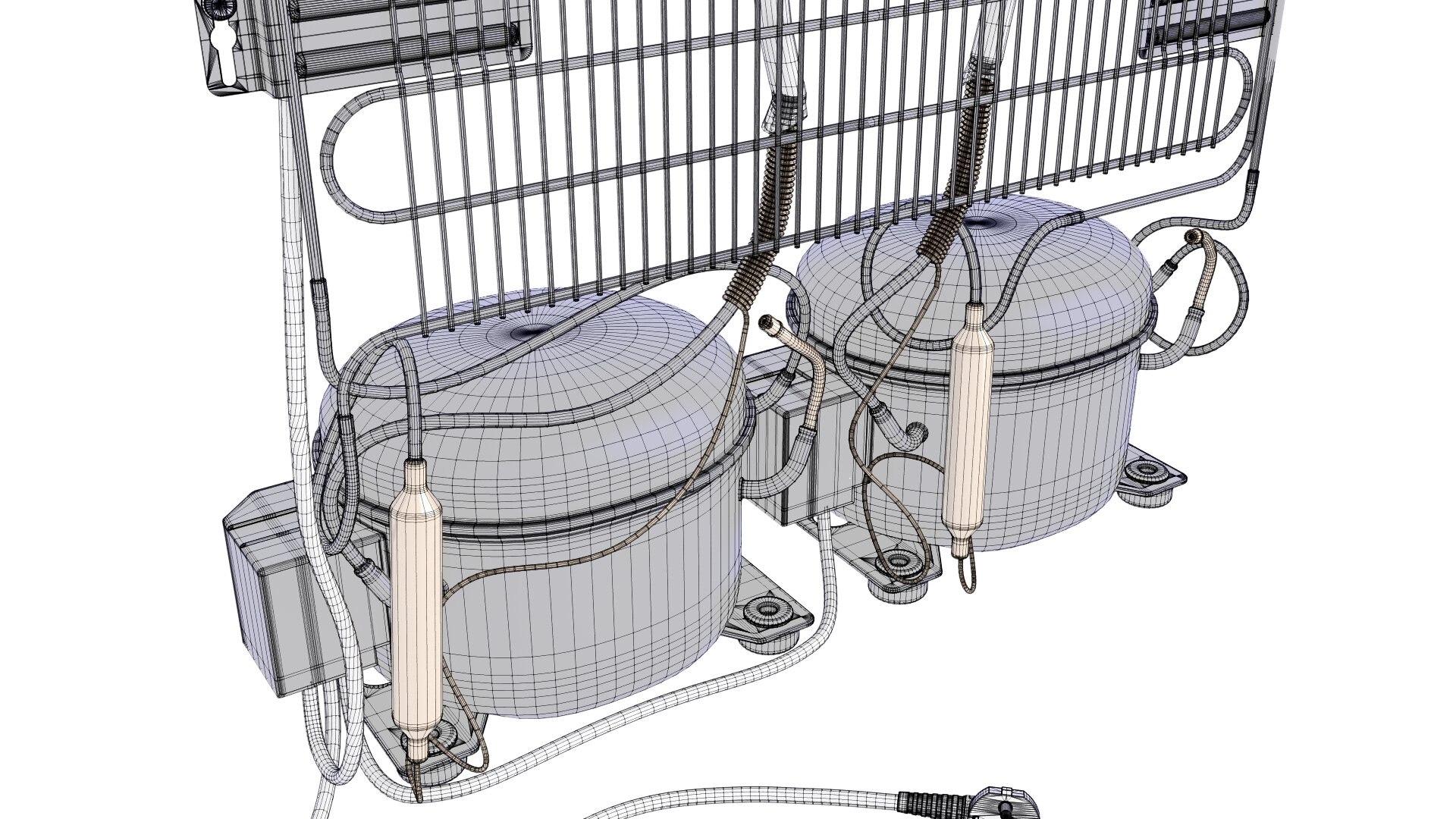 Dual Refrigerator Compressor 5 3D - TurboSquid 2097264