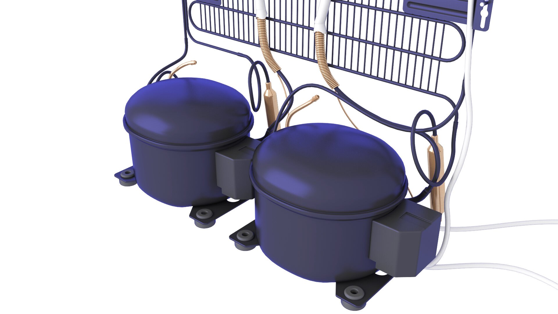 Dual Refrigerator Compressor 5 3D - TurboSquid 2097264