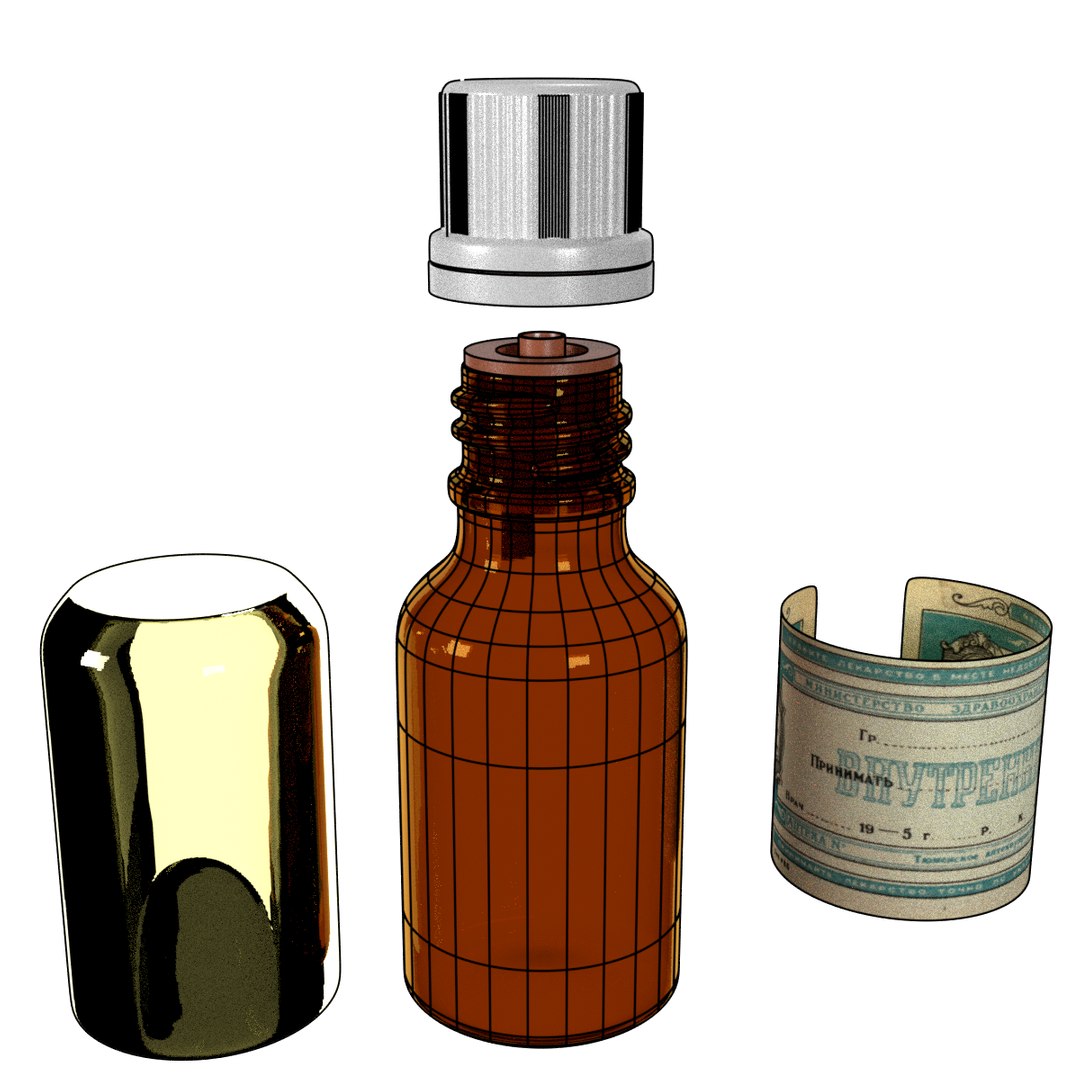 Medical botle 3D model - TurboSquid 1323322