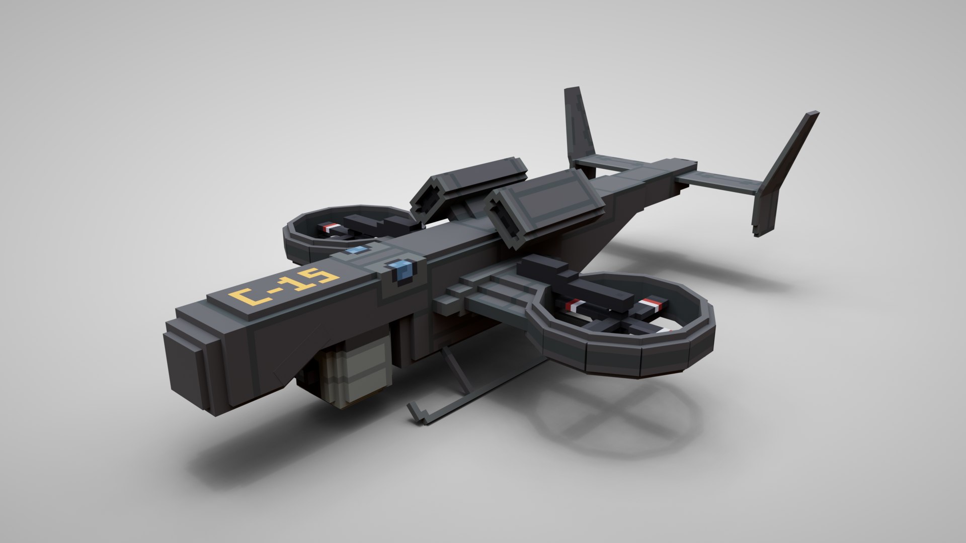 3D Voxel Reconnaissance Drone C-15 - TurboSquid 1939122