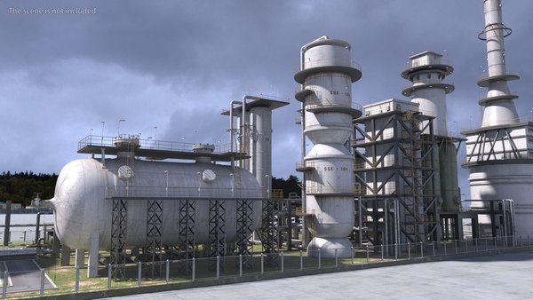 modelo 3d Planta de procesamiento de combustible - TurboSquid 2317634