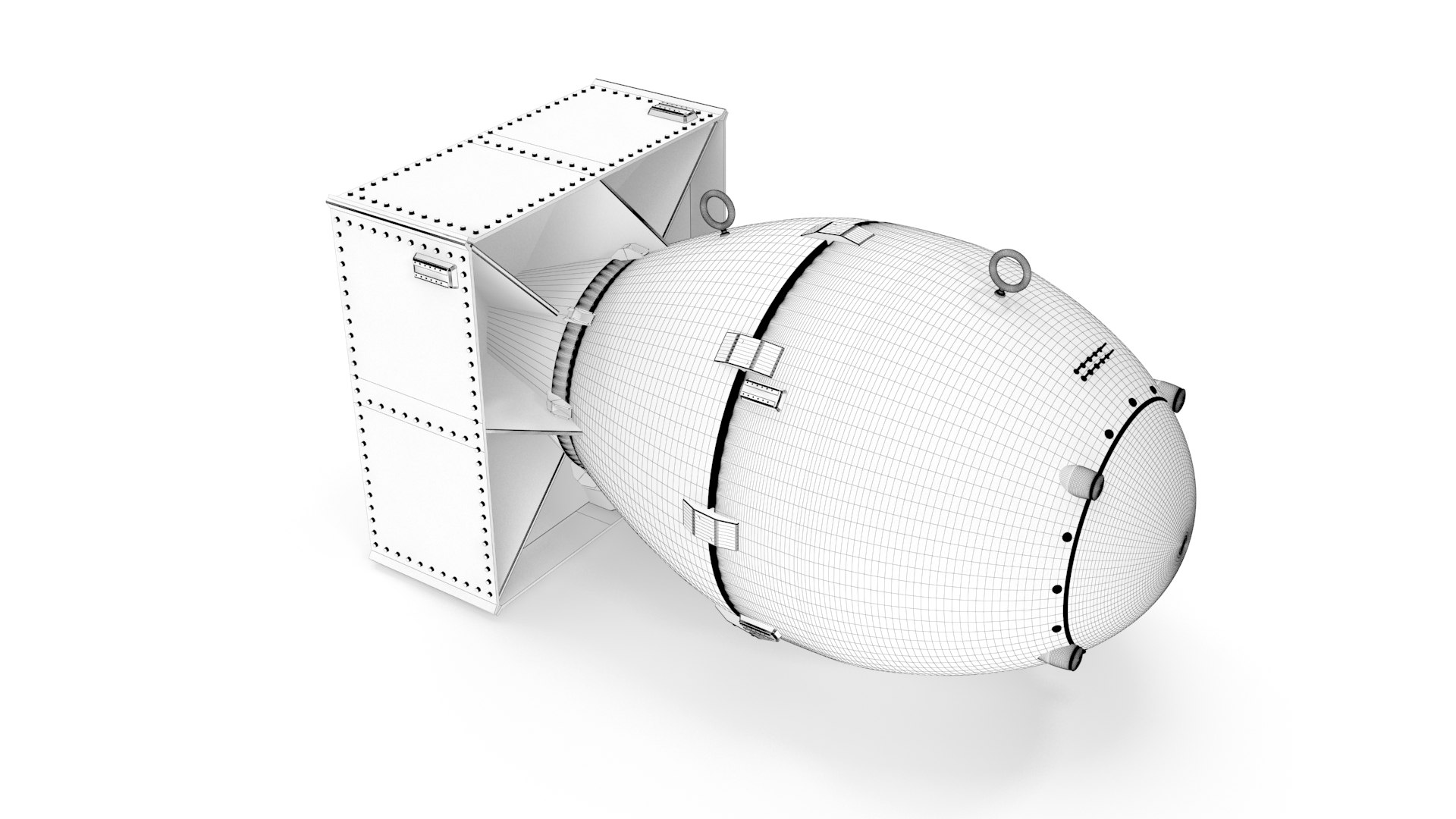 Vintage Atomic Bomb 3D Model - TurboSquid 2186052