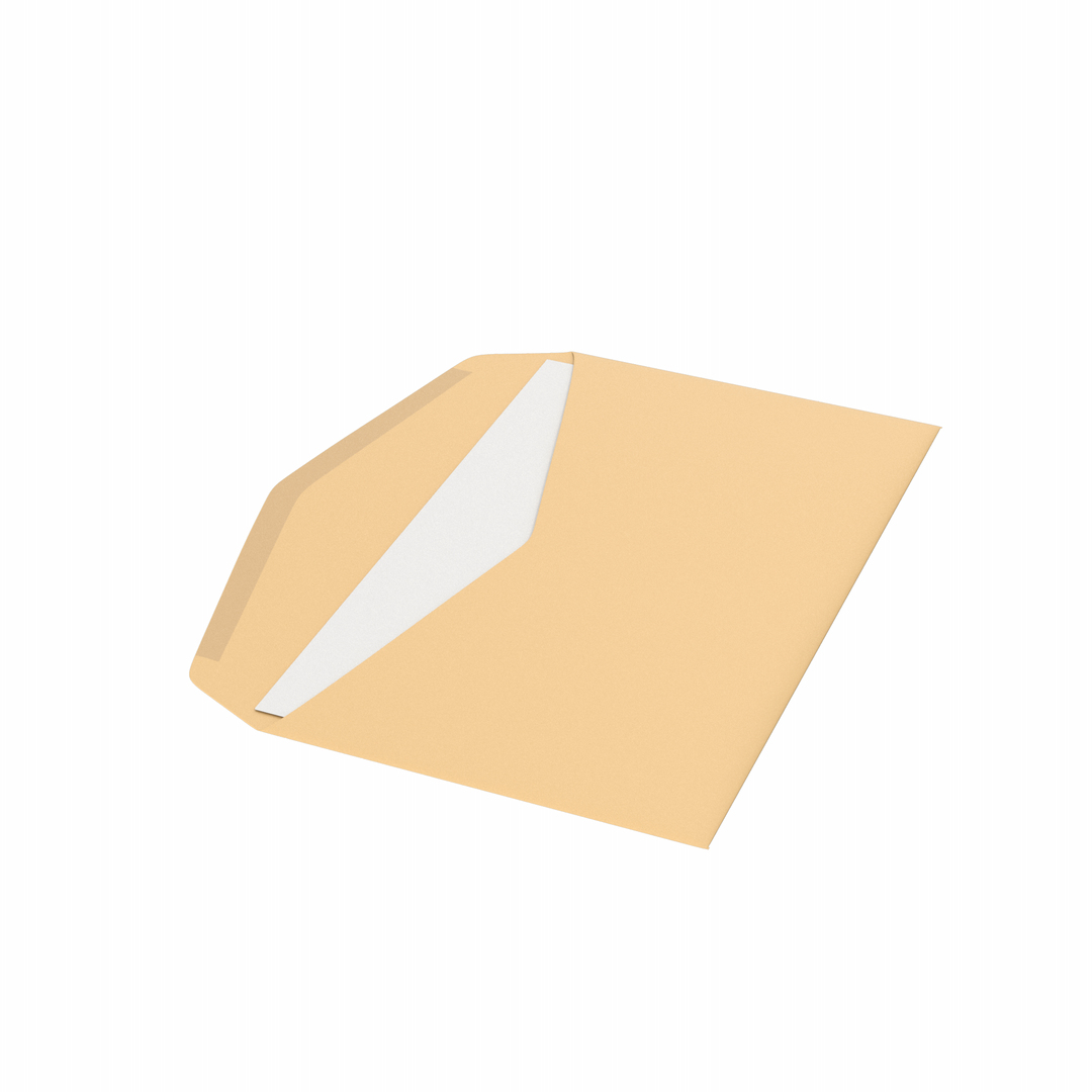 Opened Envelope 3D Model - TurboSquid 2194685