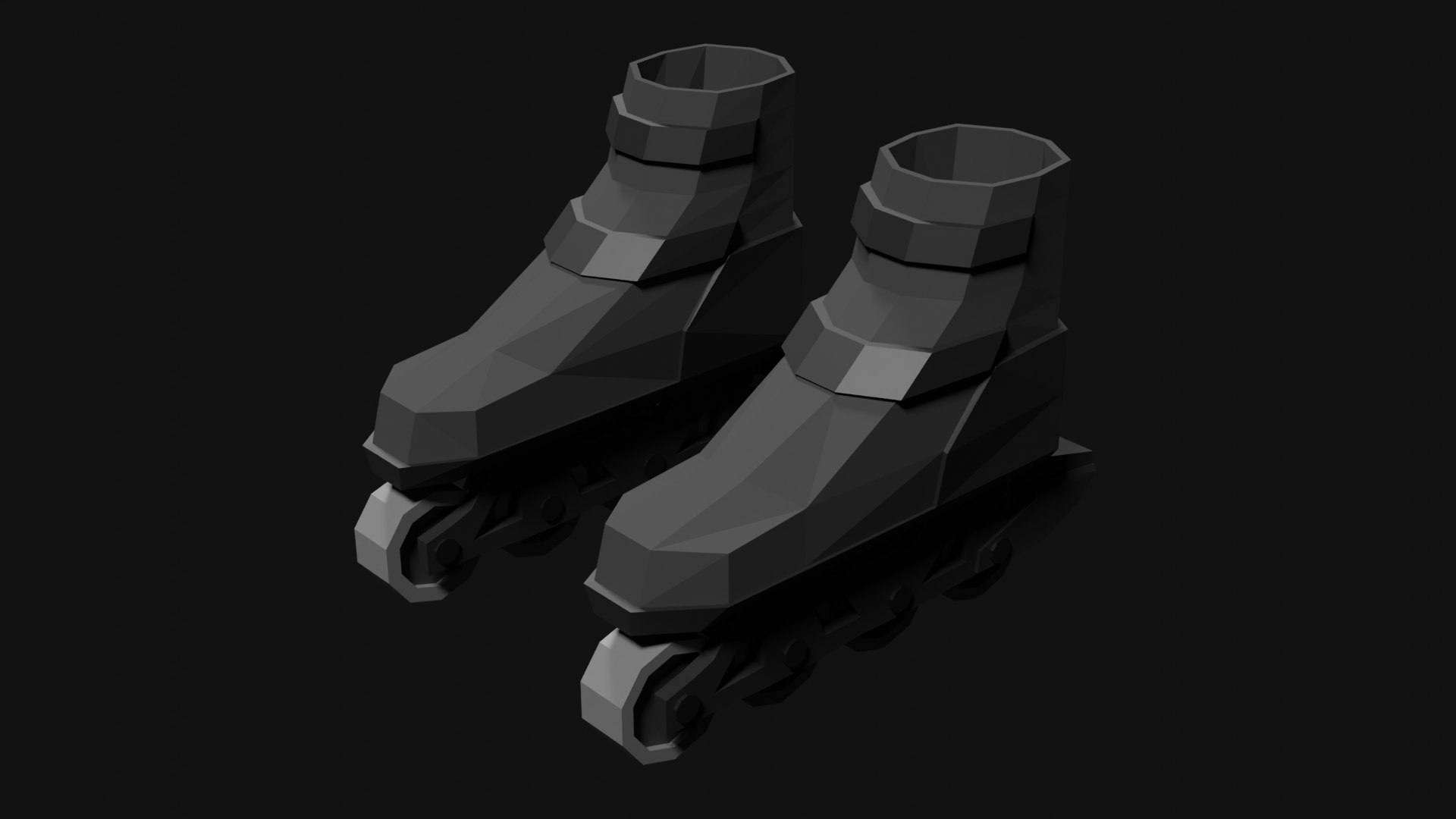 3D Lowpoly Inline Skates - TurboSquid 1854598