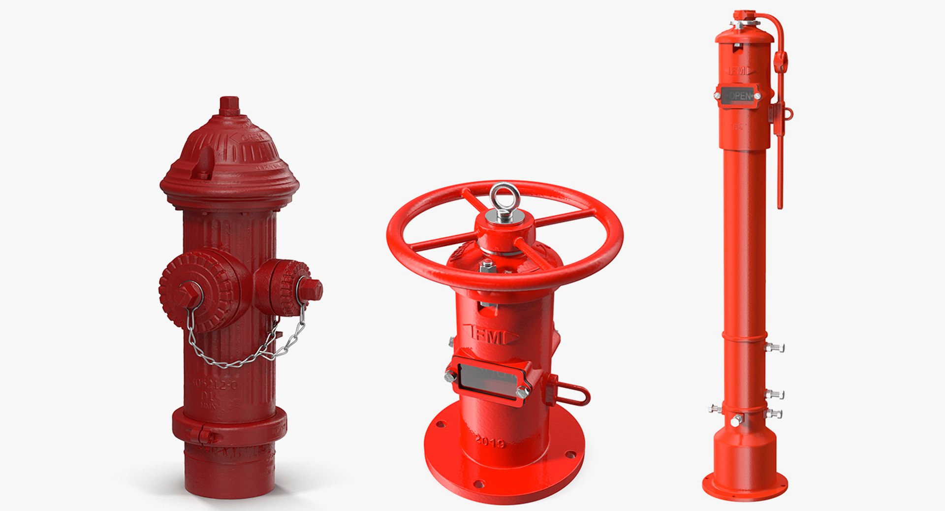 3D Model Fire Hydrants Collection - TurboSquid 2004331