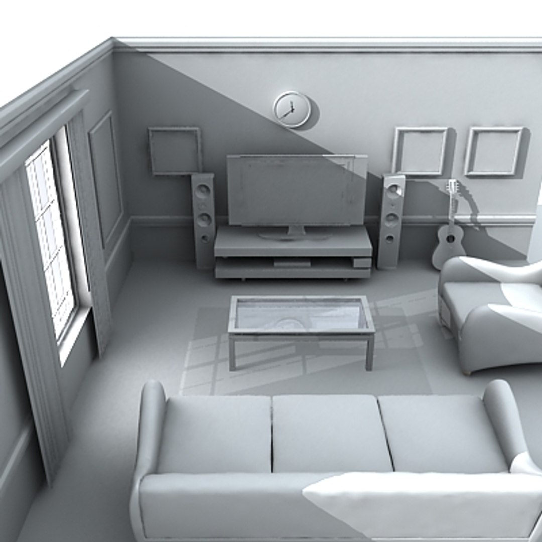 Living Room 3d Model