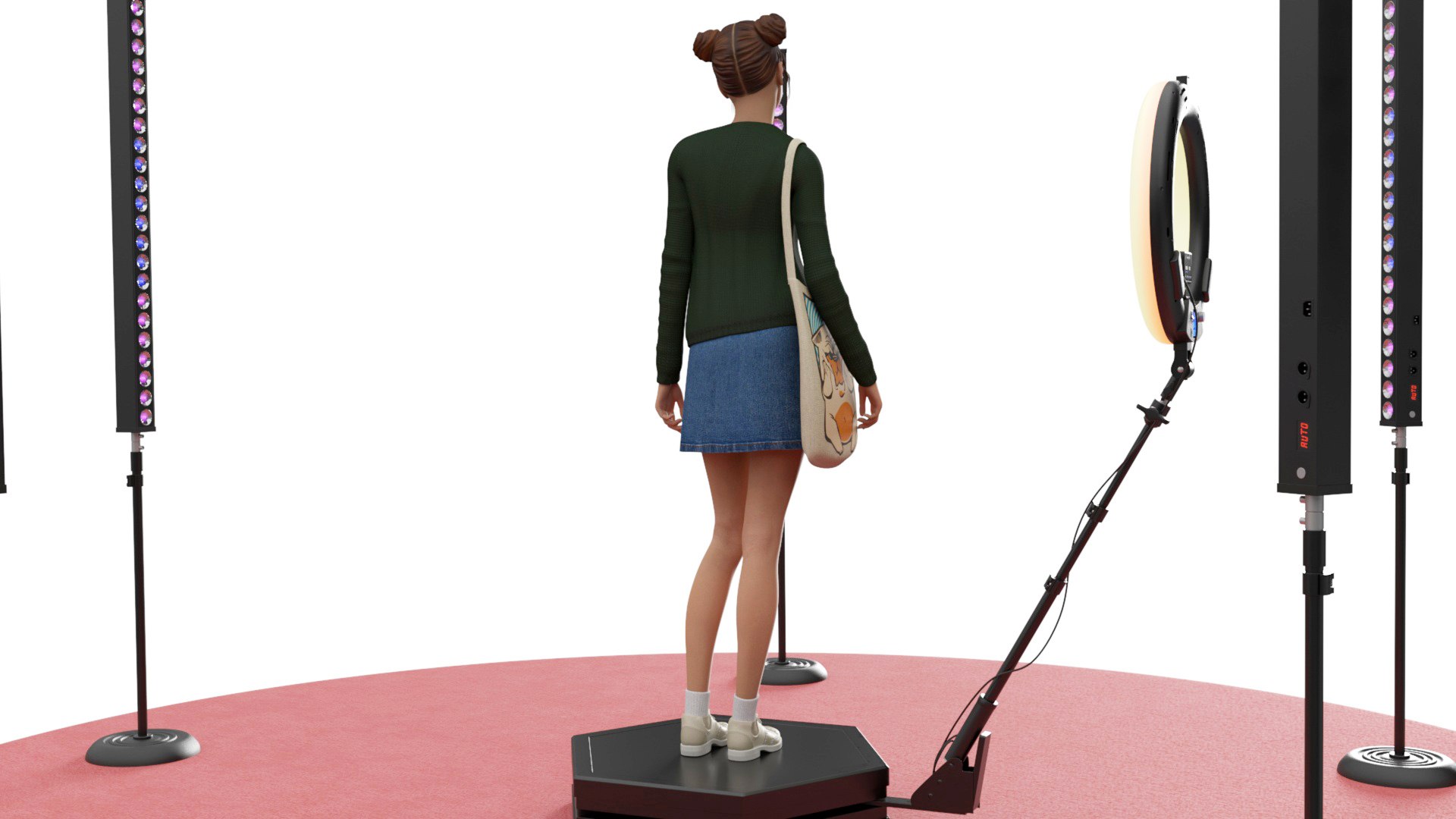 3D 360 Photo Booth And Posing Model - TurboSquid 2330072