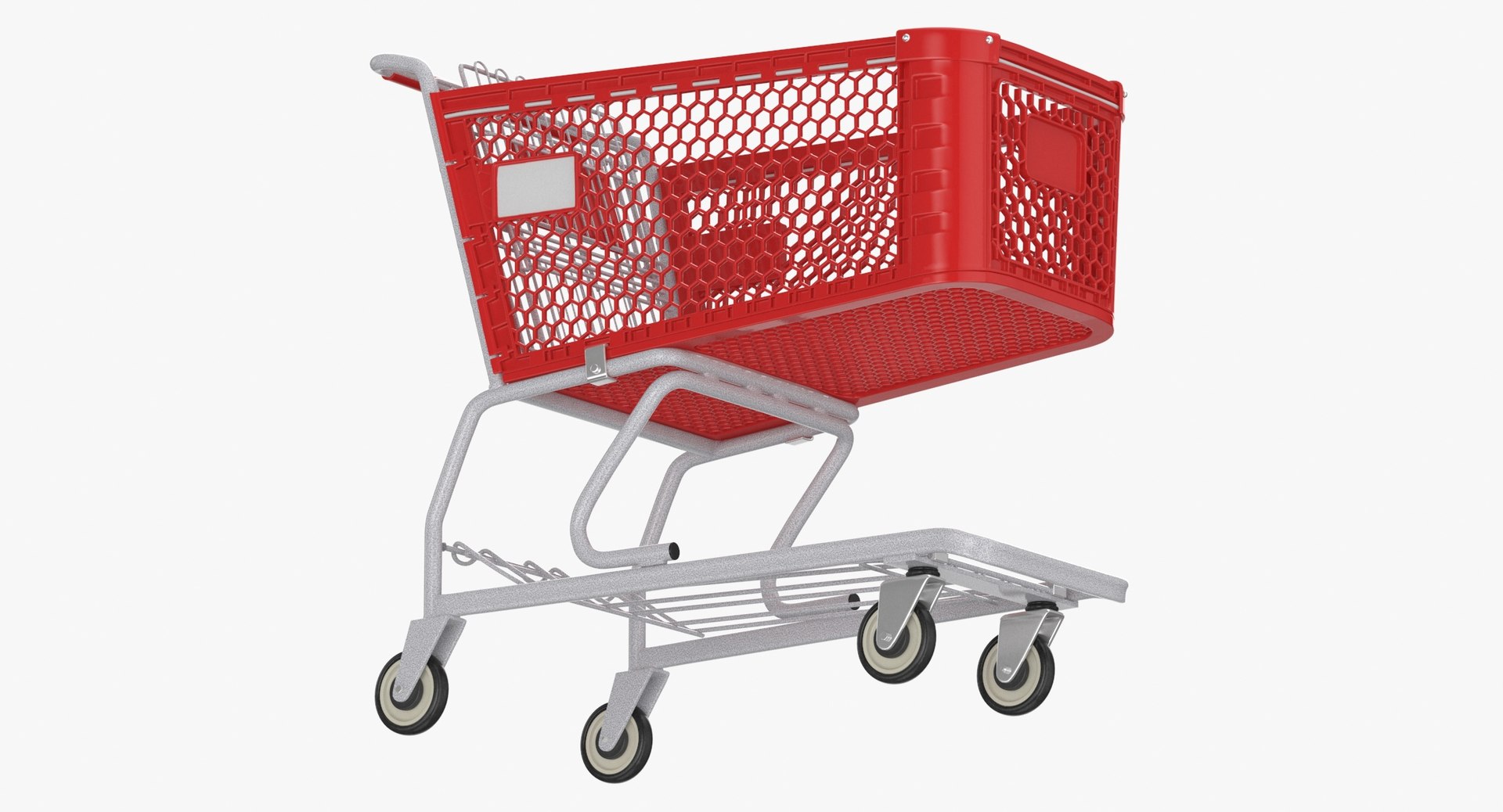 Plastic Shopping Cart 02 Red Model - TurboSquid 2115841