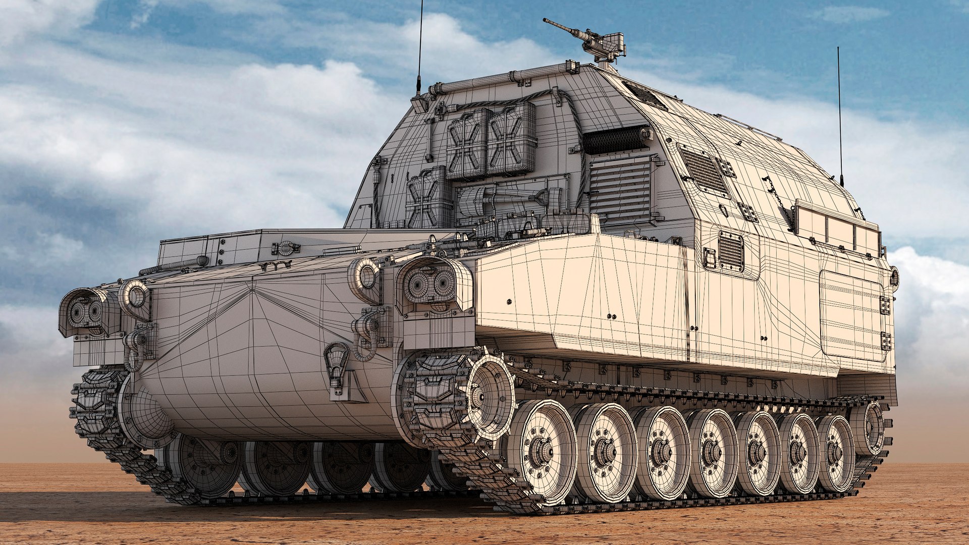 3D M992 Field Artillery Ammunition Support Vehicle UVW Only - TurboSquid 2316464