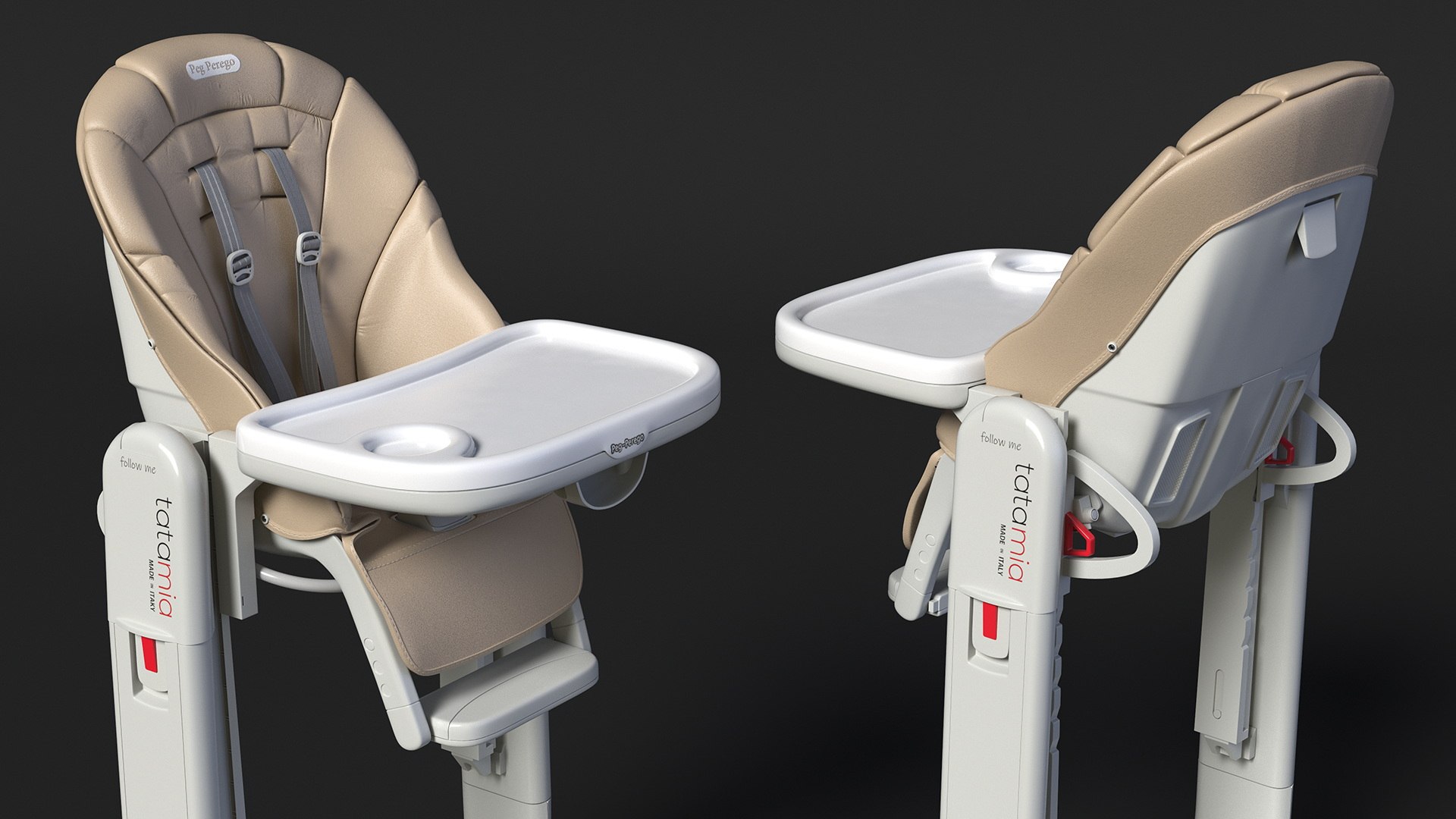 3D Compact Tatamia High Chair Vertical Beige Rigged - TurboSquid 2166526