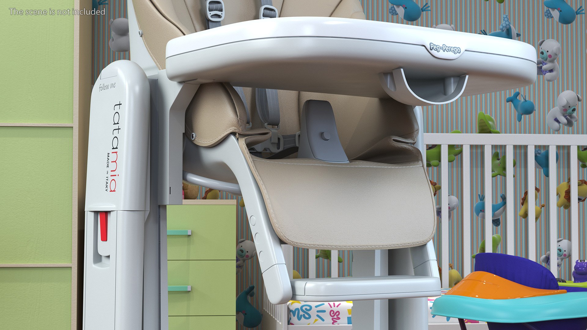 3D Compact Tatamia High Chair Vertical Beige Rigged - TurboSquid 2166526