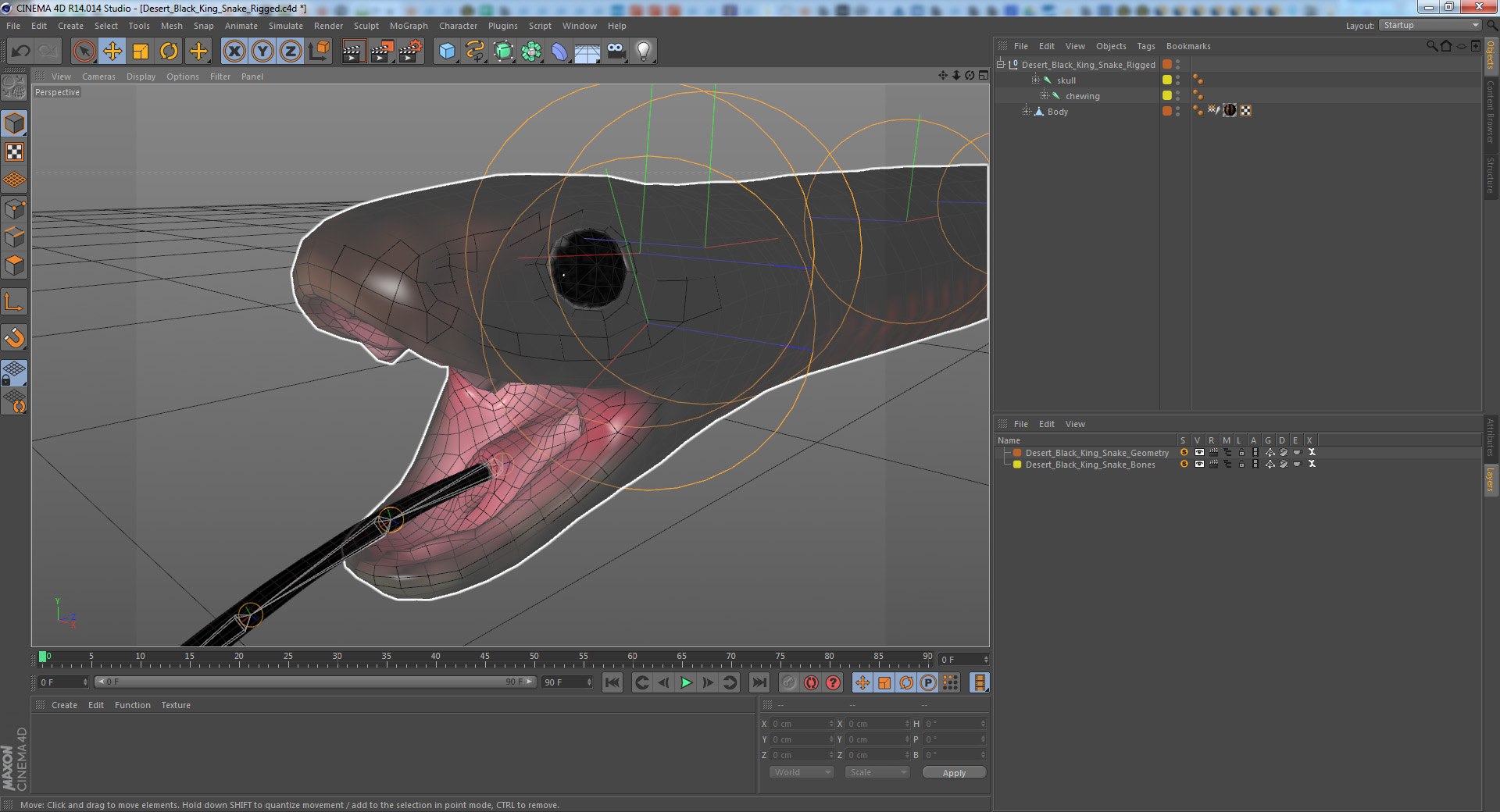 Rigged snakes 3D model - TurboSquid 1513180