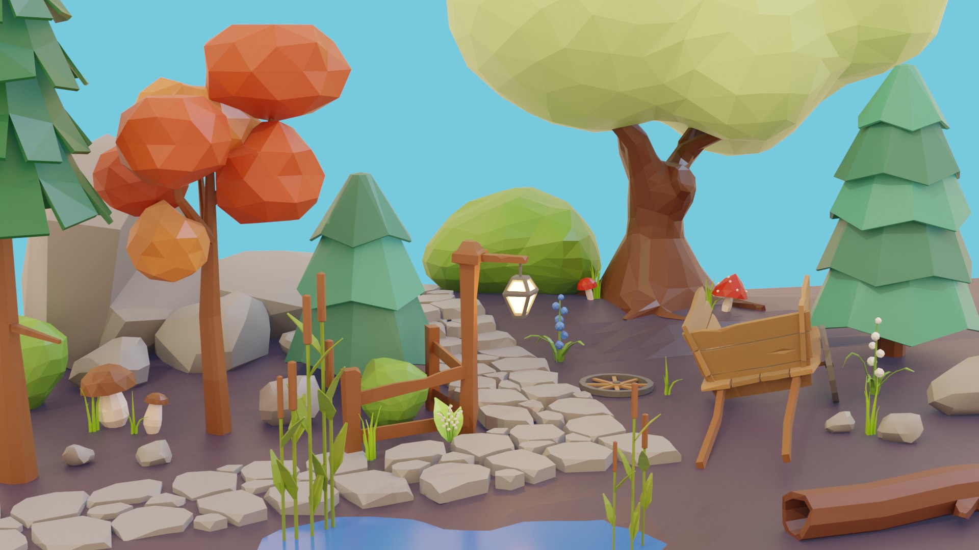 3D Low Poly Nature Asset Pack - TurboSquid 2191617