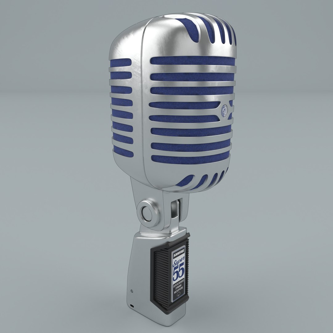 Shure Super 55 Microphone 3D - TurboSquid 1772493