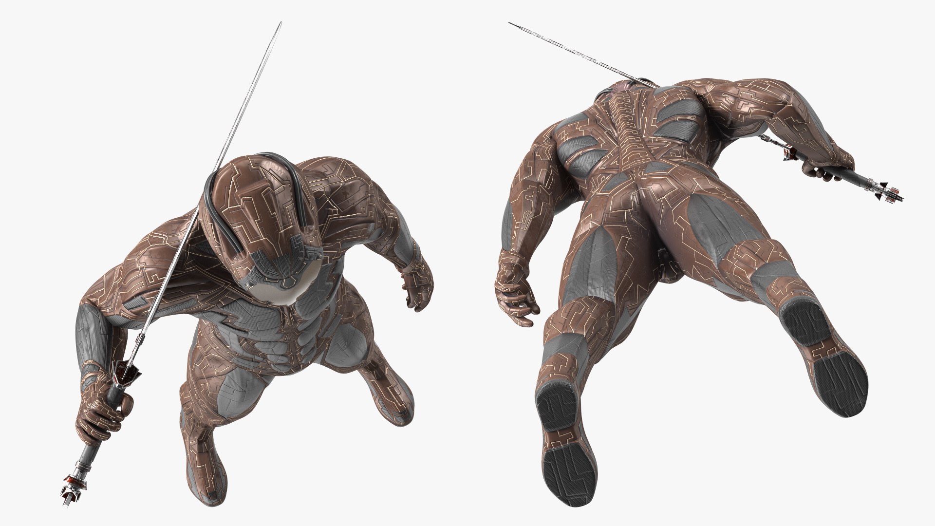 Futuristic Cosmic Soldier With Sword Model - TurboSquid 2237780