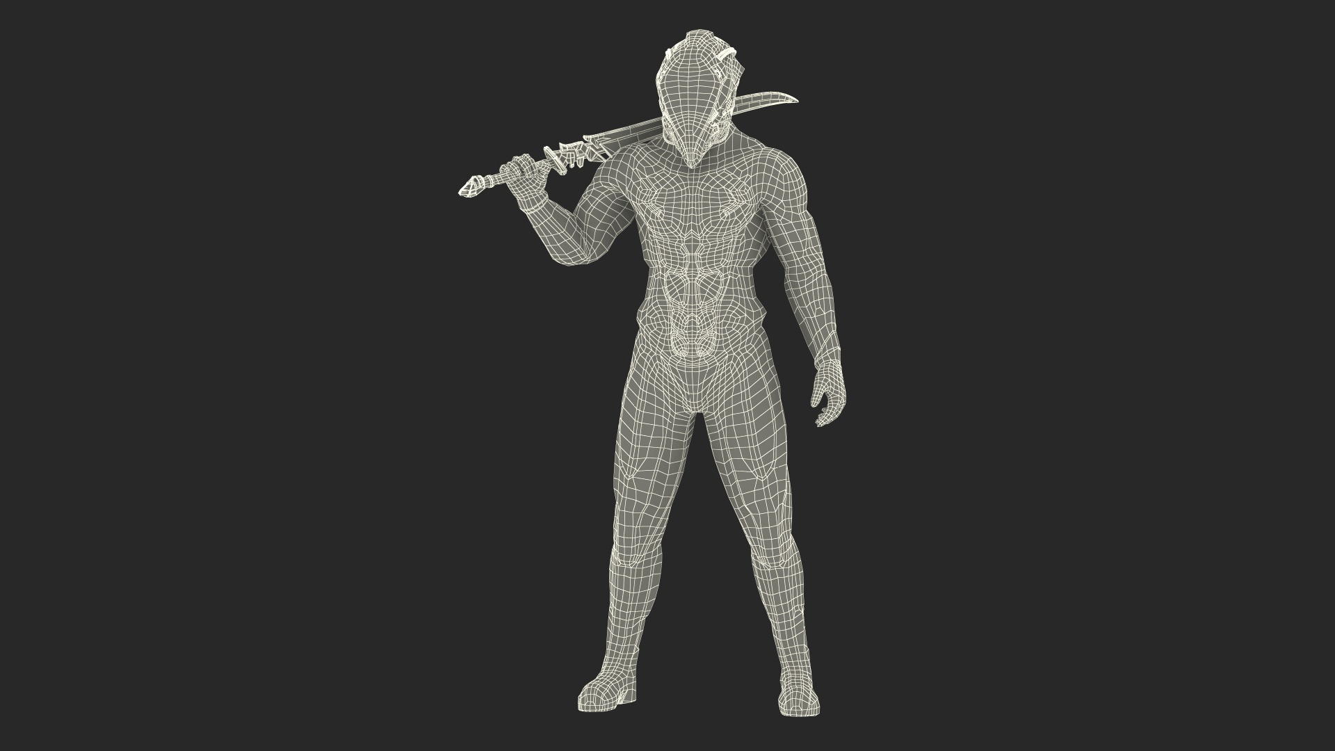 Futuristic Cosmic Soldier With Sword Model - TurboSquid 2237780