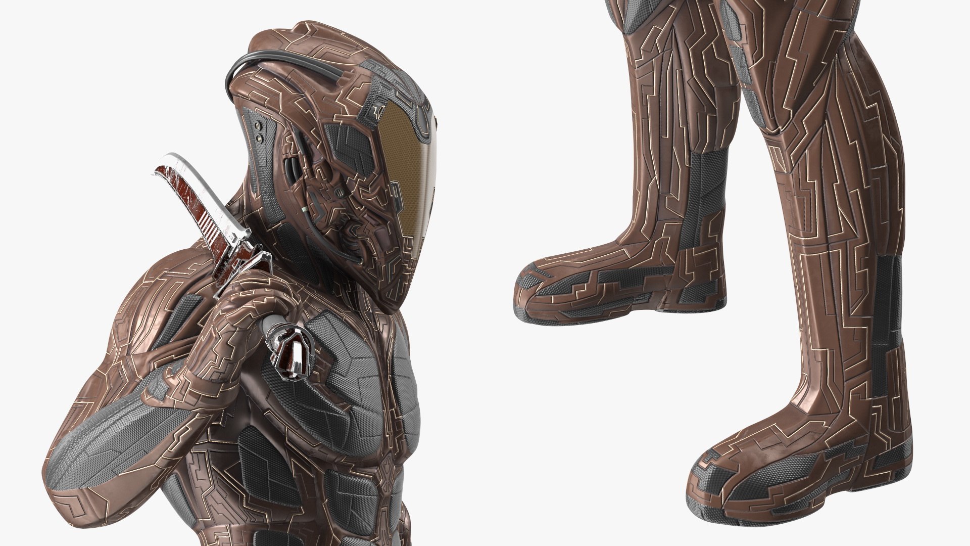 Futuristic Cosmic Soldier With Sword Model - TurboSquid 2237780
