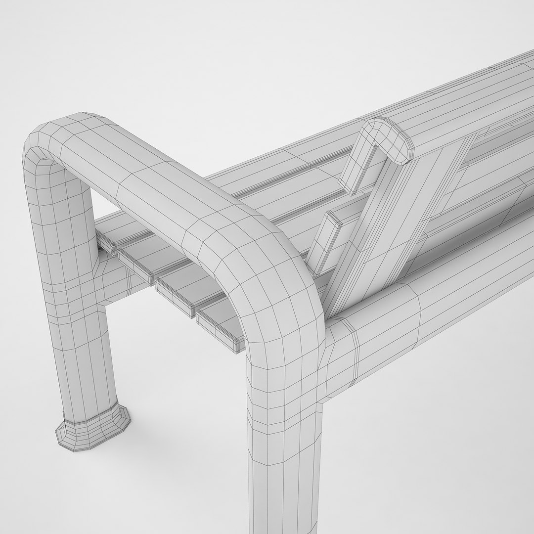 3d Model Courtside Bench Court