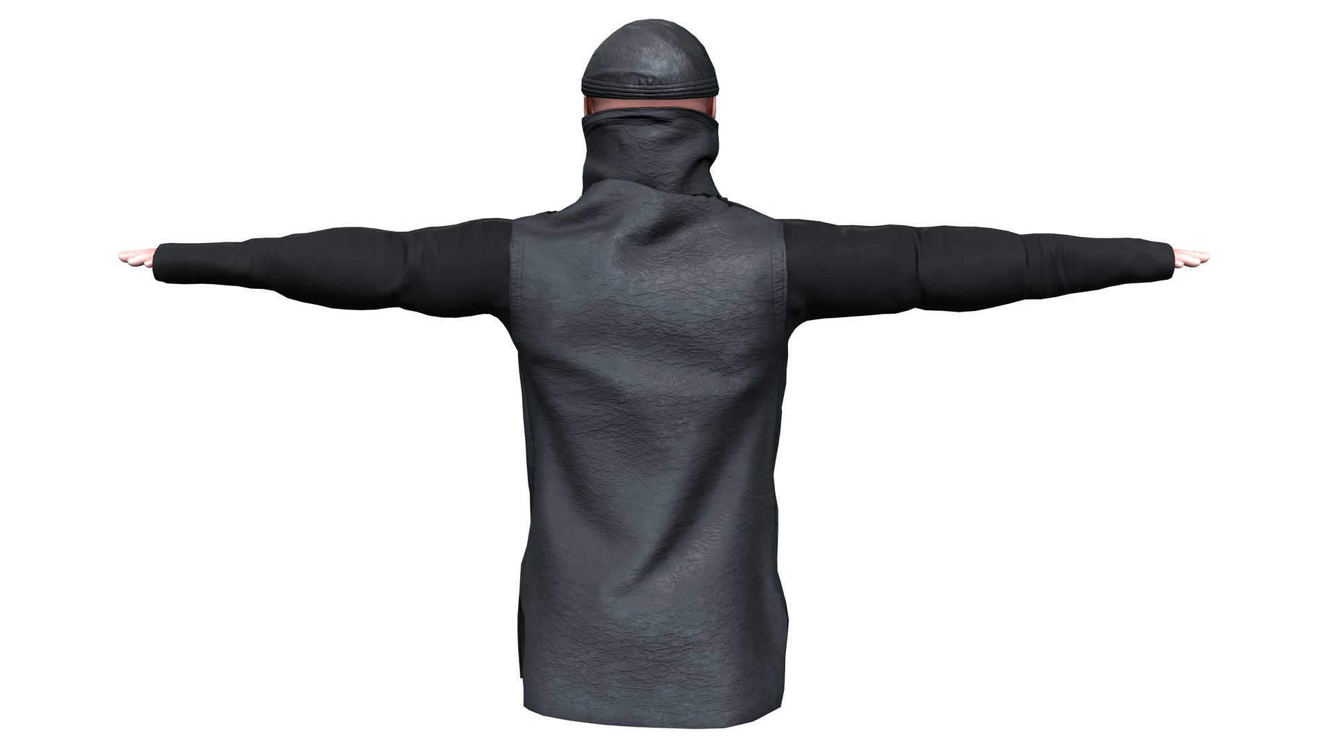 3D model Futuristic Long Mask Neck Urban Male Top - TurboSquid 1992835