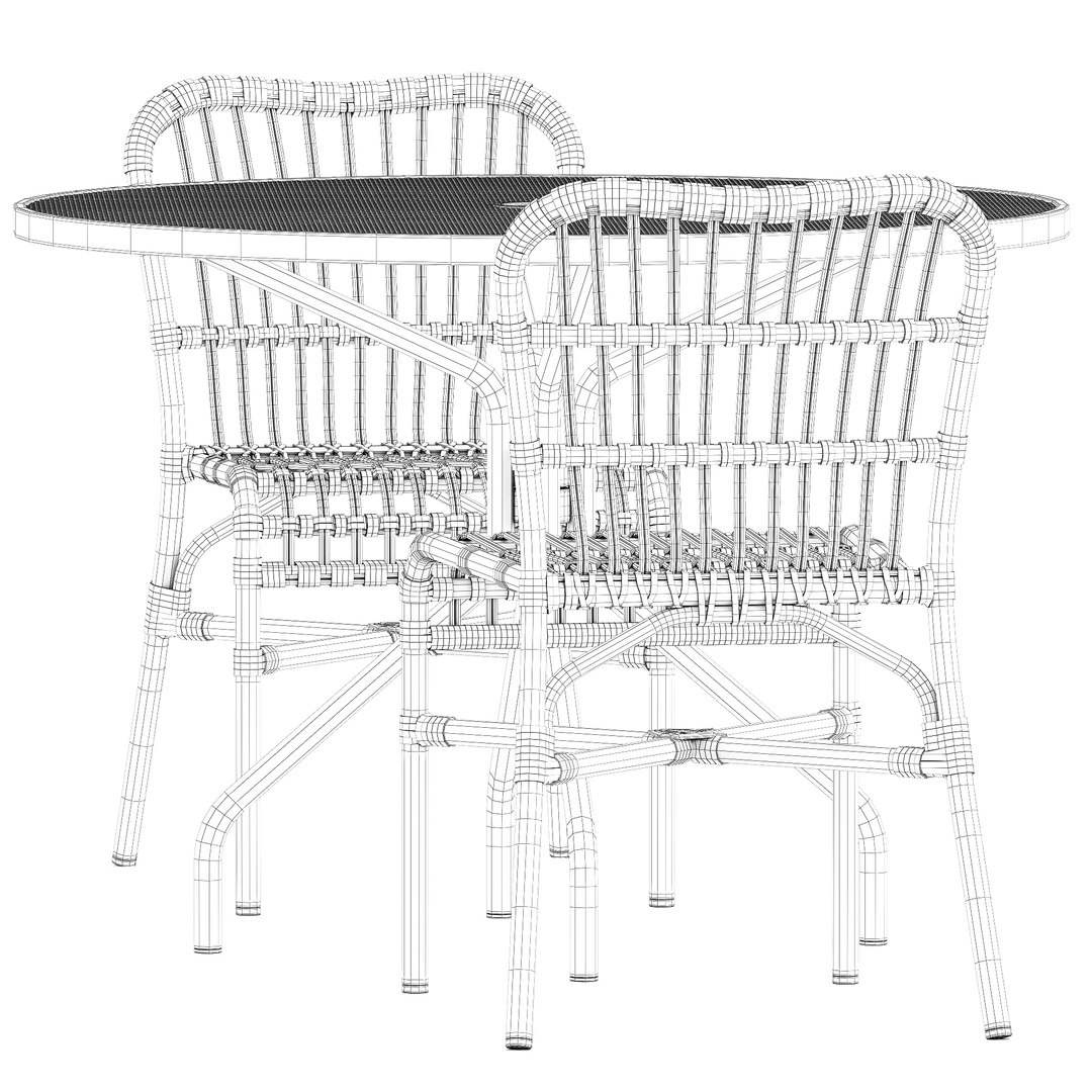 Lucy Dining Chairs And Cambi Round Table 3D Model - TurboSquid 2000019