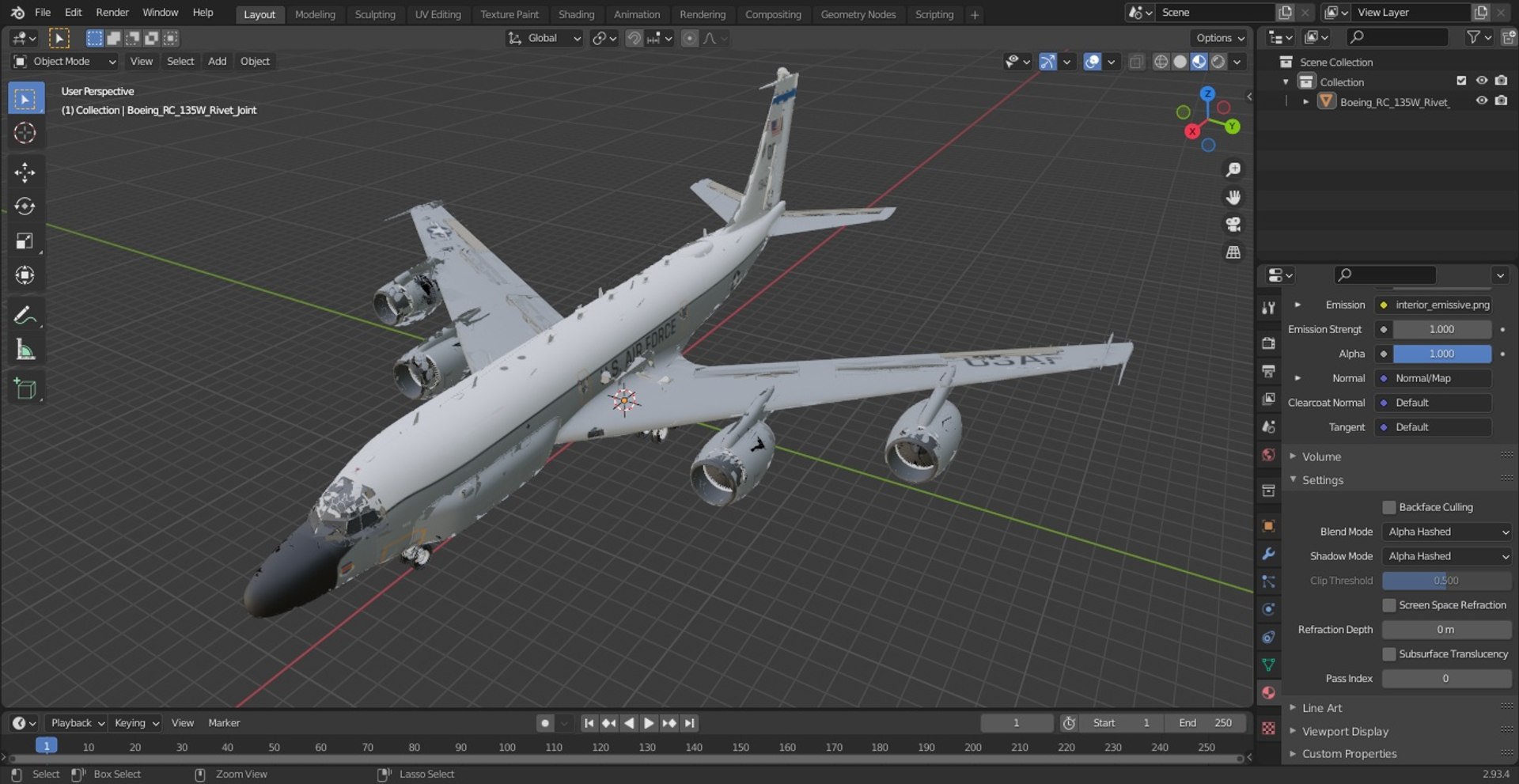 3D Boeing RC-135W Rivet Joint model - TurboSquid 1792783