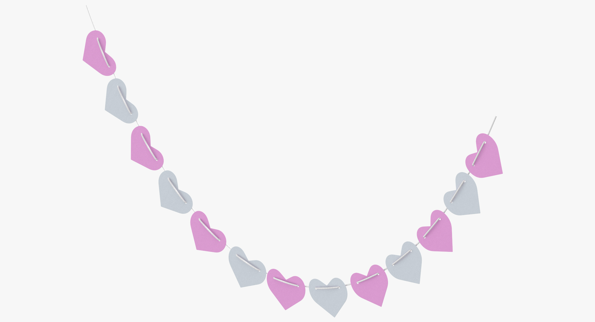 3D heart shape garland - TurboSquid 1346289