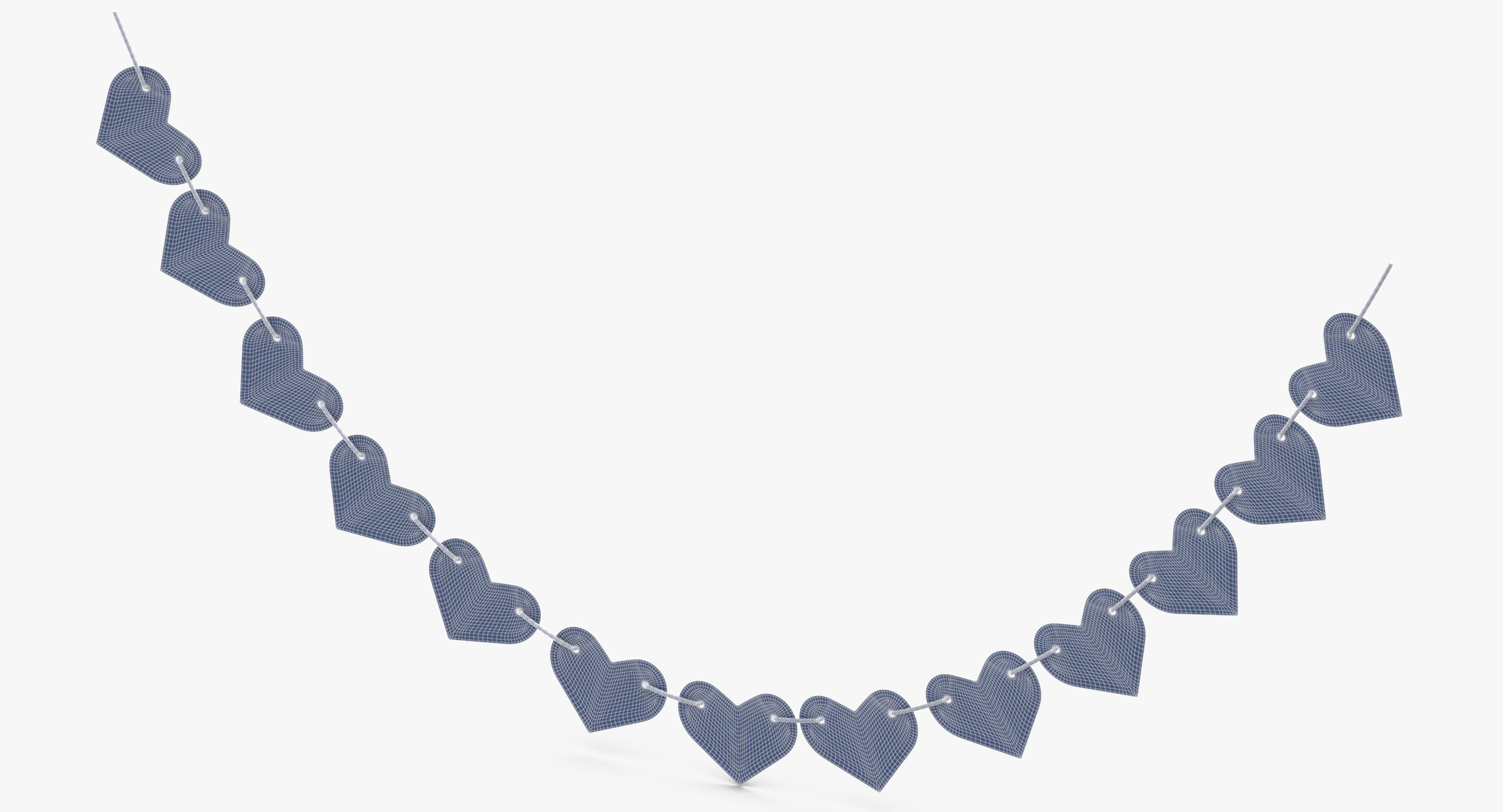 3D heart shape garland - TurboSquid 1346289